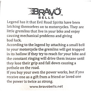 Bravo Bells US Flag Eagle Bell - Biker Bell Accessory or Key Chain for Good Luck on the Road