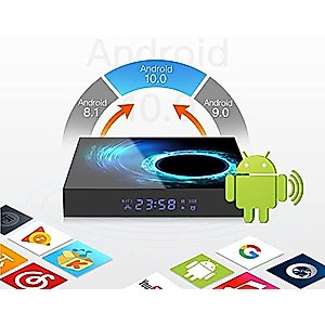Android tv Box 10.0, H616 Quad-core 4GB RAM 128GB ROM Smart Android Box ,Support 6K,3D,2.4G/5.0GHz Dual WiFi,10/100M Ethernet,Bluetooth 5.0,HDMI 2.0,H.265 Media Player