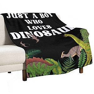 Dinosaur Blanket Gifts, 40"x50" Soft Fleece Dinosaur Throw Blanket for Boys, Lightweight, Soft, Comfortable, Warm Dinosaur Theme Gifts for Bed Couch