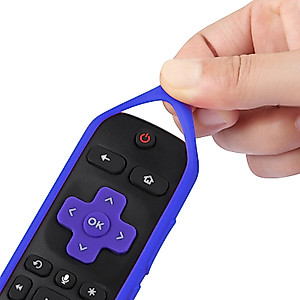 Remote Cover Case Compatible with Roku 3600R/3800/3900/Voice RCAL7R Remote - SYMOTOP Silicone Protective Cover Fits for TCL Roku Steaming Stick/Voice/Express/Premiere TV Remote Controller - Dark Blue