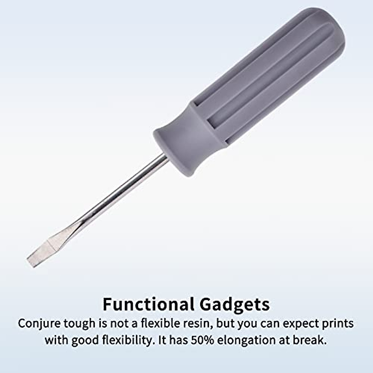 Chitu Systems Conjure Tough Resin 3D Printer Resin Non-Brittle and Durable,Highly Toughness Low Shrinkage 405nm UV-Curing Resin Standard Photopolymer Resin for DLP/LCD/mSLA 3D Printer (Black, 1000g)