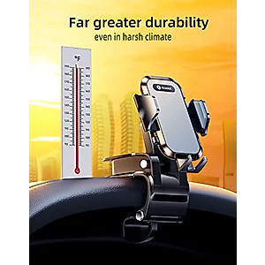 VICSEED Phone Mount for Car [Lifesaver to Keep Eyes on Road] Car Phone Mount in Front of Steering Wheel, Never Get Distracted Car Phone Holder Mount, Grip on Dashboard Car Mount for iPhone & Android