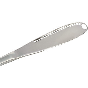 smylls Stainless Steel Butter Spreader Knife, 3 in 1 Kitchen Gadgets, Curler, Butter Grater, Multi-Function Butter Spreader and Grater with Serrated Edge（3 Pack）