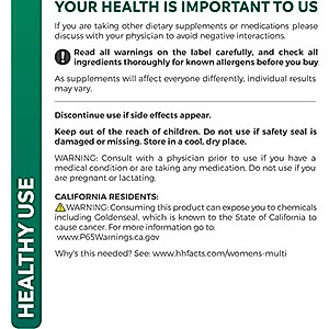 Multivitamin for Women (Non-GMO) Daily Womens Multivitamin + Multi Mineral for Energy Boost, Antioxidants, Hair & Eye Health - with Biotin, Zinc, Magnesium and Lutein - Vitamins & Herbs - 60 Capsules