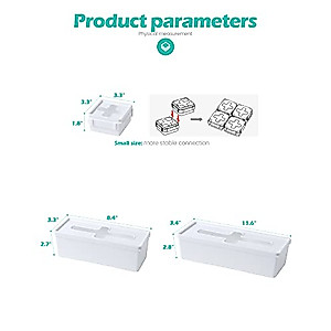 Ziplock Bag Storage Organizer for Drawer, Tclouda, Plastic Food Storage Plastic Bag Holders for Kitchen Drawer, Suitable for Gallon, Quart, Sandwich & Snack Variety Size Bag (6 Pieces Set）