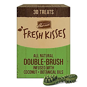 Merrick Fresh Kisses Natural Dental Chews Infused With Coconut And Botanical Oils For Medium Dogs 25-50 Lbs - 30 ct. Box