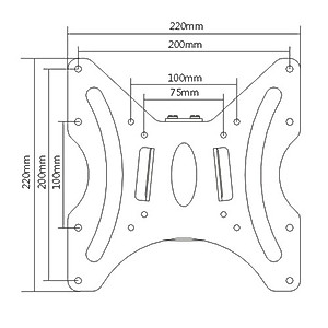 Ultra-Slim Black Fixed/Flat Low-Profile Wall Mount Bracket for NEC V323-2-AVT 32" inch LED Digital Signage