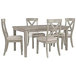 Signature Design by Ashley Parellen Modern Farmhouse Rectangular Dining Room Table, Gray
