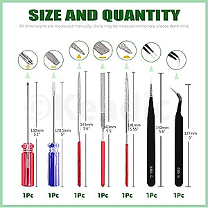 Keadic 26Pcs Gundam Modeler Basic Tools with Rotation Painting Stand Base Holder and Alligator Clip Sticks Gundam Model Paint Kit for Model Car Building Repairing