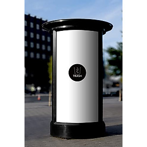 QTYORD Recycle Sticker Trash Bin Label 4" x 4" 30 Pack Organize & Coordinate Garbage Waste from Recycling Indoor/Outdoor Home Kitchen & Office Use