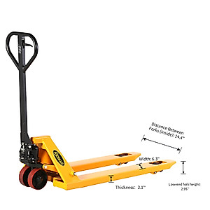 APOLLOLIFT Pallet Jack, 6600-Lb. Capacity Hand Pallet Truck 27" W x 48" L Forks Standard Duty Pallet Jacks