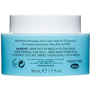 bliss Drench and Quench Cream-To-Water Daily Moisturizer and Hydrating Skin Cream for Balancing and Brightening, Vegan Formula, 1.7 Ounce