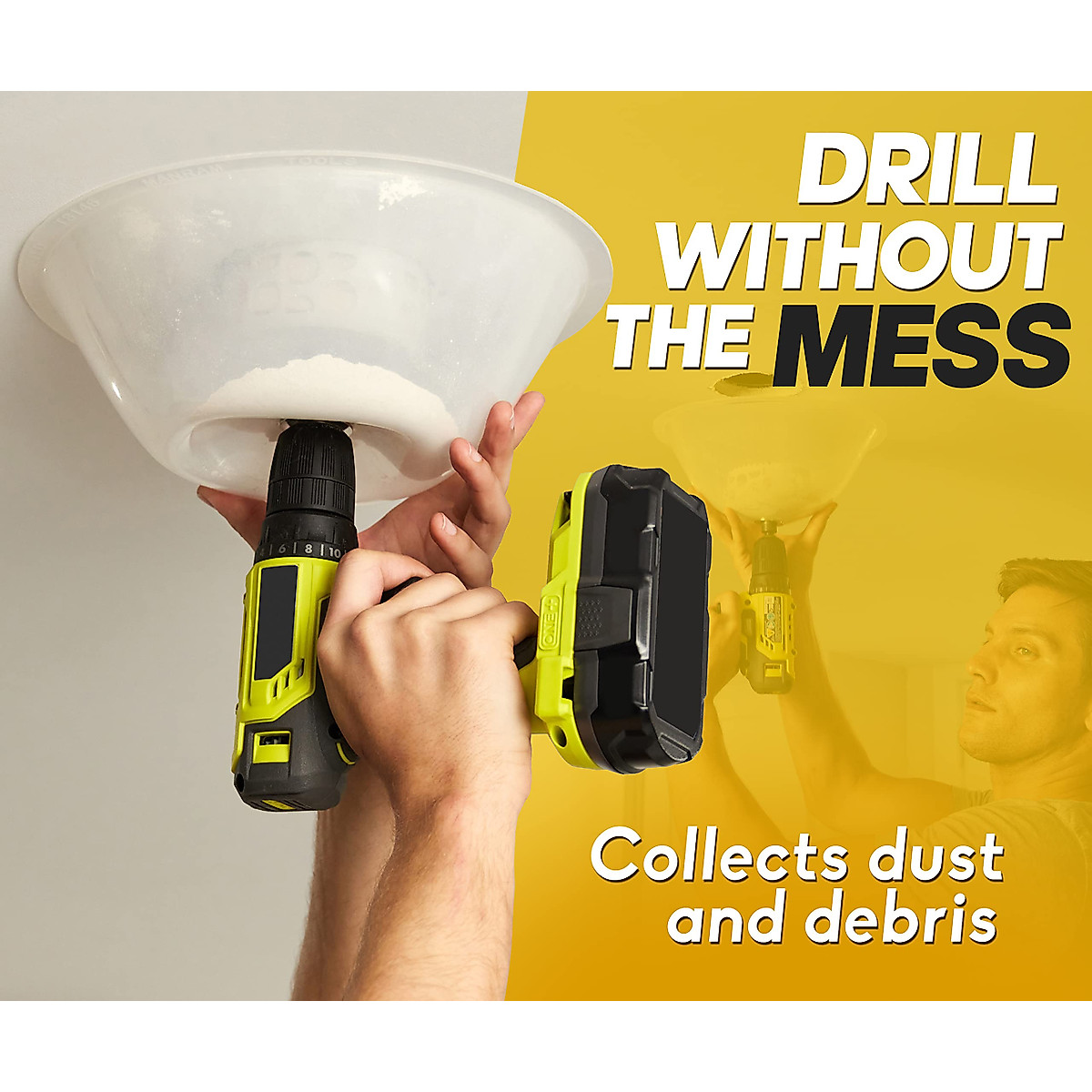Hole Saw Dust Bowl (2 Pack) - Dust Bowl for Hole Saw, for Installing Recessed Lights and Works with All Hole Saws