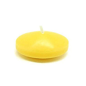 Zest Candle 24-Piece Floating Candles, 1.75-Inch, Yellow