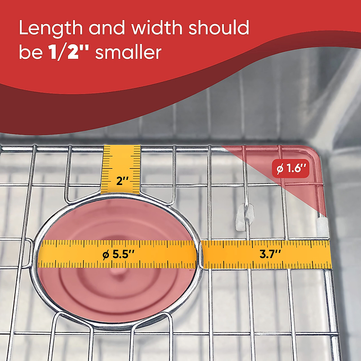 Sink Protectors for Kitchen Sink 15" x 13", Sink Grate for Bottom of Kitchen Sink Set of 2, Stainless Steel Sink Protector