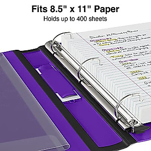 Staples 827604 1.5-Inch 3-Ring Better Binder Purple (19061)