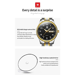 OLEVS Women Watches Business Dress Female Ladies for Small Wrist Watch Gold Silver Tone Stainless Steel Band Analog Quartz Day Date Waterproof Number Lady Watches