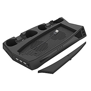 Esenlong Multi- Function Charging Stand with Cooling Fan for PS5 Digital/Ultra HD Controller, Vertical Charger Cooling Storage Stand for PS5 VR Playstation DC 5V 2A
