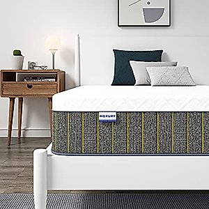 HOXURY Twin Mattress, 10 Inch Hybrid Mattress Twin Size, Memory Foam & Individually Wrapped Pocket Coils Innerspring Mattress in a Box, Pressure Relief & Cooler Sleeping