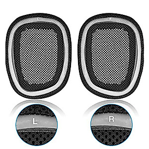 JARMOR Replacement Memory Foam & Mesh Fabric Ear Cushion Pads Cover for Logitech G433 G233 G PRO Headphone ONLY (Black&Fabric)