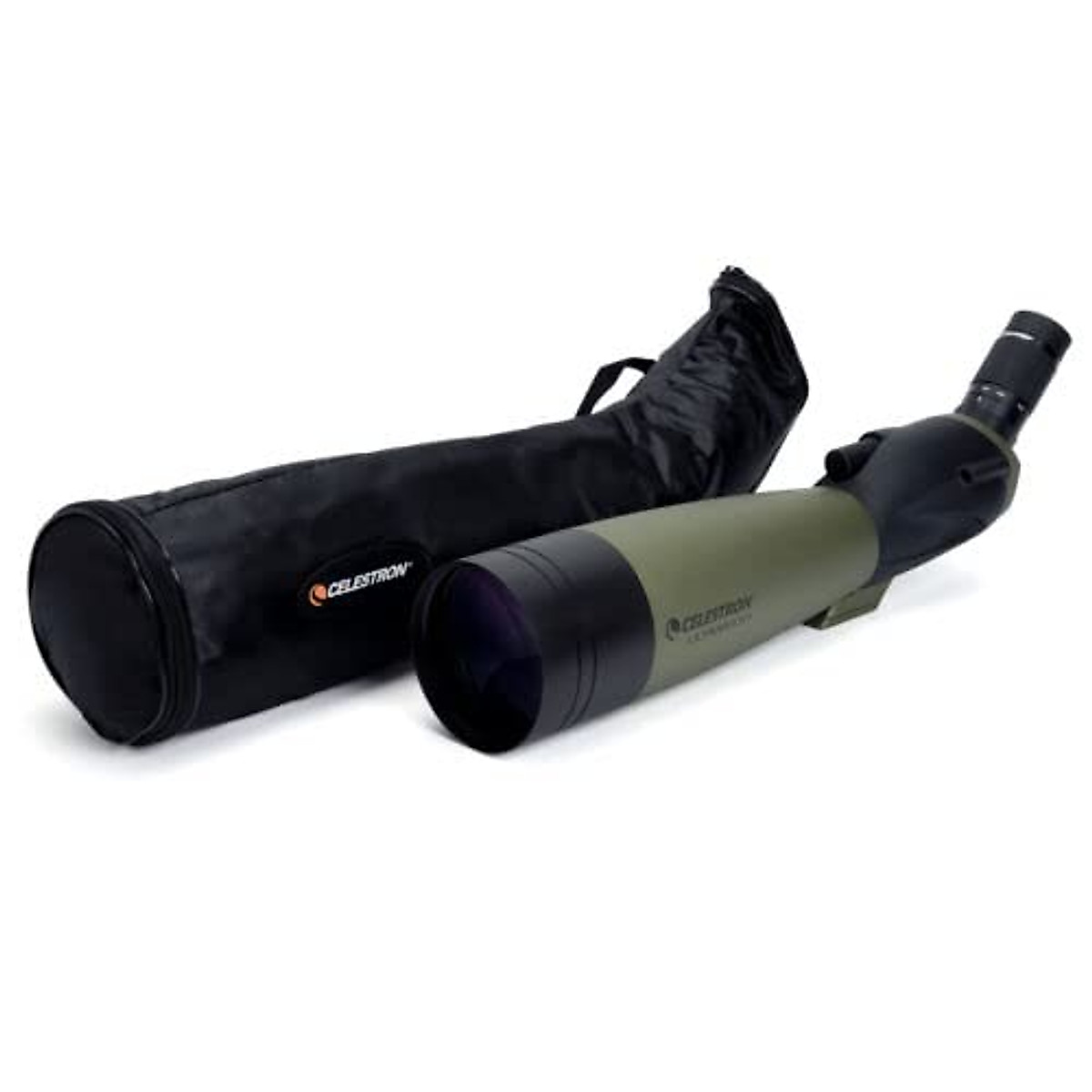 Celestron – Ultima 100 Angled Spotting Scope – 22-66x Zoom Eyepiece – Multi-coated Optics for Bird Watching, Wildlife, Scenery and Hunting – Waterproof & Fogproof– includes Soft Carrying Case