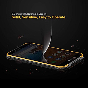 Ulefone Rugged Smartphone Unlocked, Armor X6 (2022) IP68 Waterproof Cell Phone, 5.0 inch, Android 9.0 2GB+16GB, 4000mAh Battery, Global 3G Dual SIM, LED Light, Face ID Compass+GPS Shockproof (Orange)