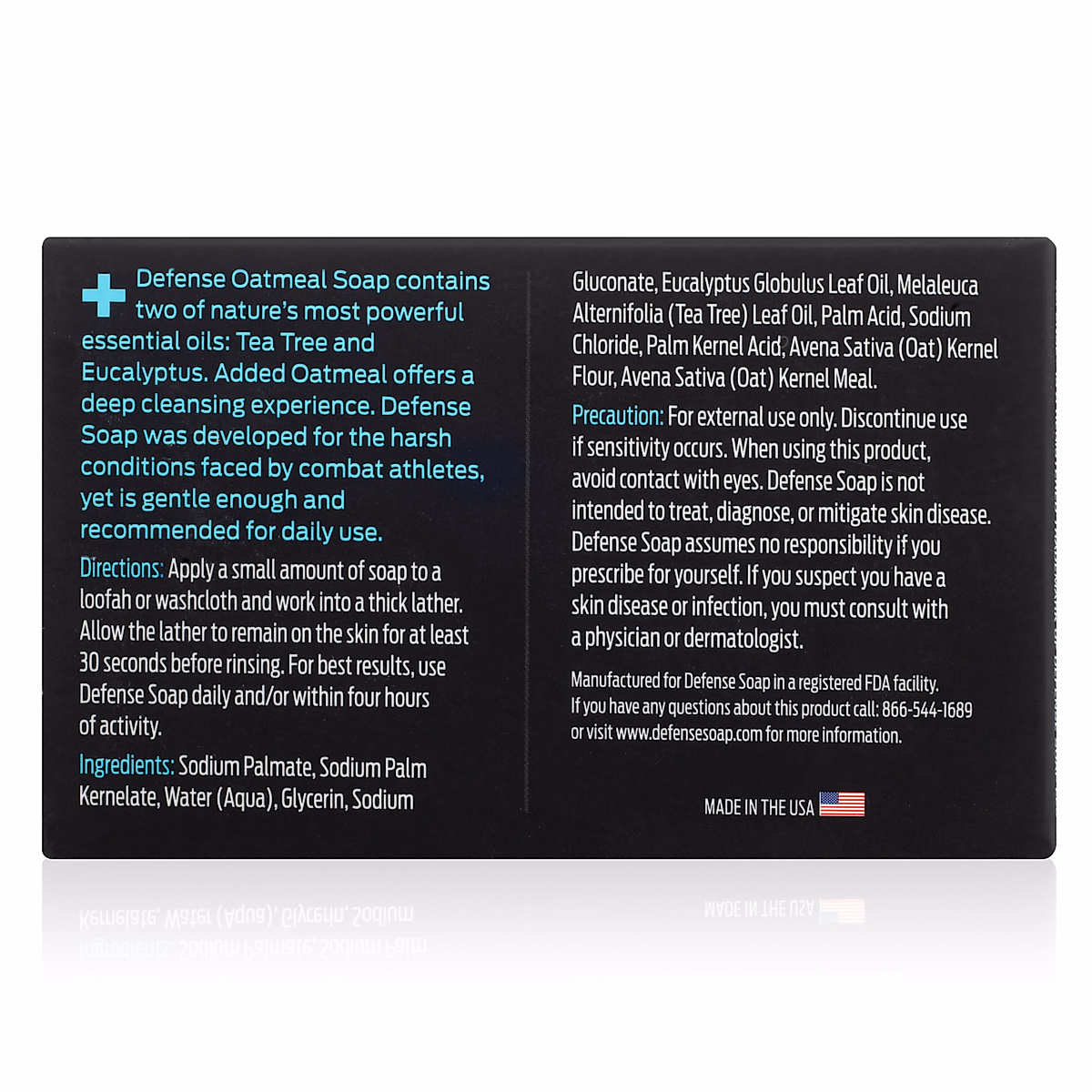 Defense Soap All Natural Tea Tree Bar Soap, 3 Bar Variety Pack - Original, Peppermint, Oatmeal