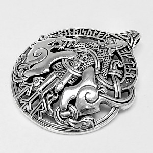 Dryad Design Norse Pagan God Tyr Pendant 1.5" - Sterling Silver Viking God Jewelry Gift for Men & Women