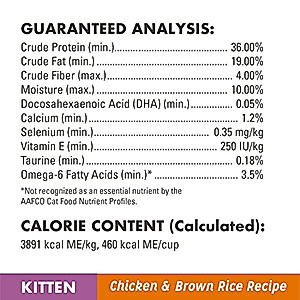 NUTRO WHOLESOME ESSENTIALS Natural Dry Cat Food, Kitten Chicken & Brown Rice Recipe Cat Kibble, 5 lb. Bag