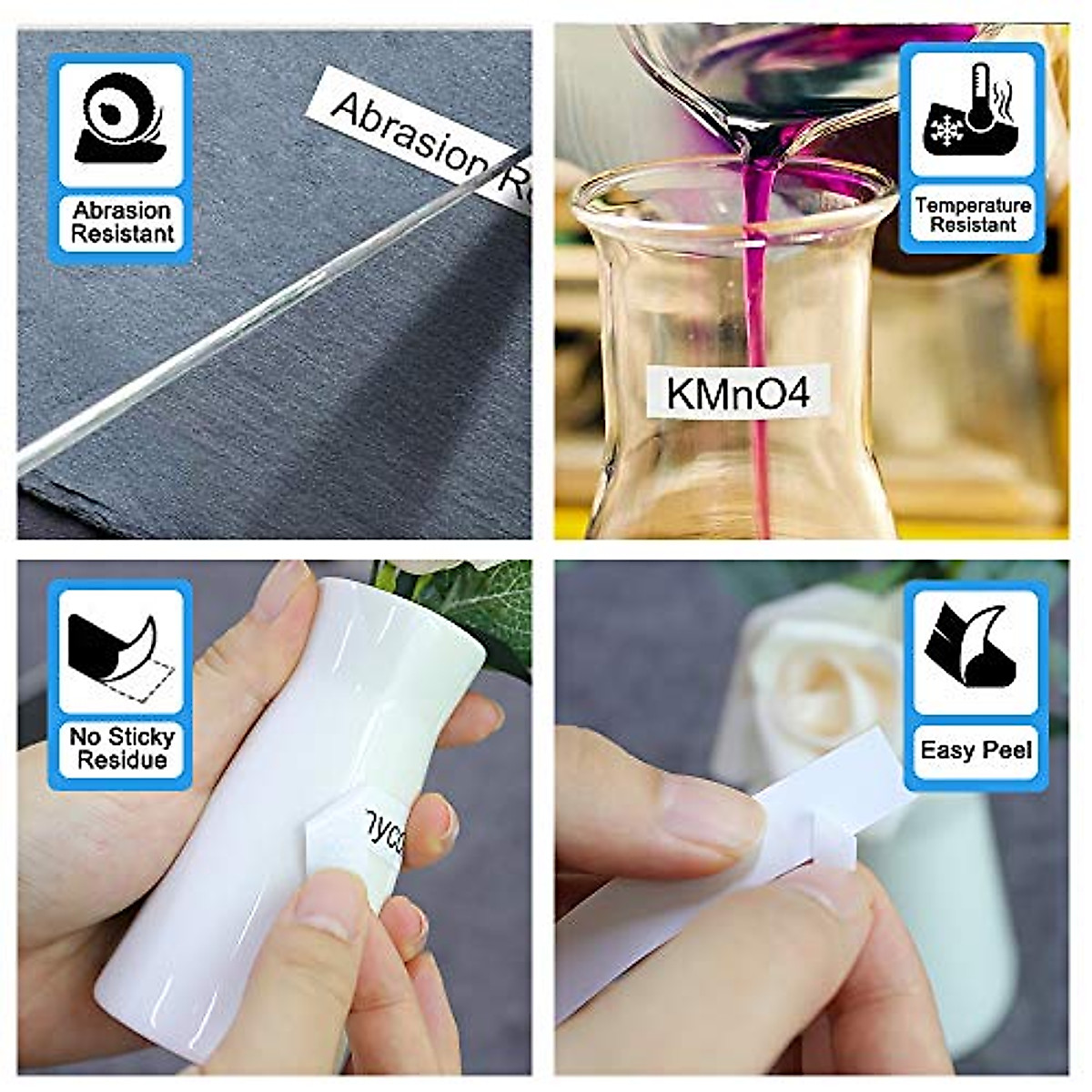 Anycolor Tz Tape 12mm 0.47 Laminated White Compatible with Brother P-Touch TZe-231 TZe231 Label Maker Tape for Brother PTouch PT-D210 D220 H110 D410 D600 1880 2040, Black on White Tape, 5 Pack