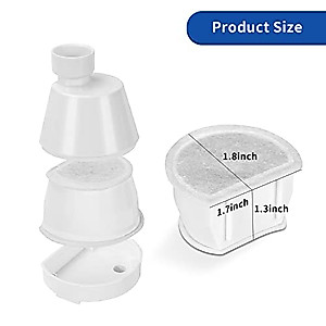 Carcent Cat Water Fountain Filter Compatible with PetSafe Drinkwell Avalon, Pagoda, Seascape, Sedona Pet Water Fountain, 8 Pack Filter and 1 Pack Filter Protective Case