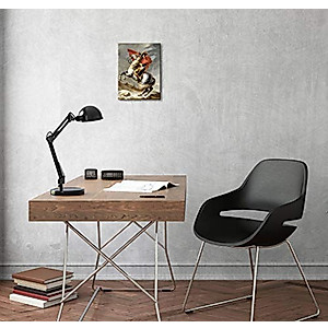 Wieco Art Napoleon Crossing The Alps of Jacques-Louis David Oil Paintings Reproduction Abstract HD Prints Wall Decor Classic Artwork for Home & Office Decoration