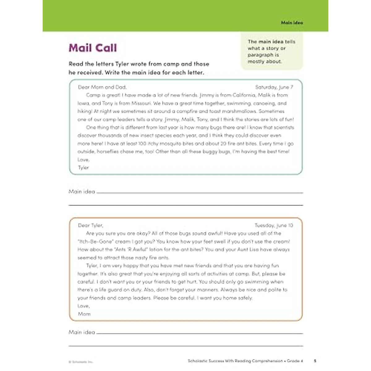 Scholastic Success with Reading Comprehension Grade 4 Workbook