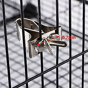 6 Pcs Bird Food Holder Parrot Cage Seed Feeder Stainless Steel Vegetable Fruit Clip for Bird Cockatiel Parrot Hamster