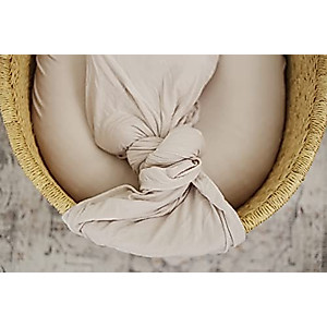 Marlowe & Co Premium Knit Viscose from Bamboo Swaddle Blanket, 47in x 47in (Natural)
