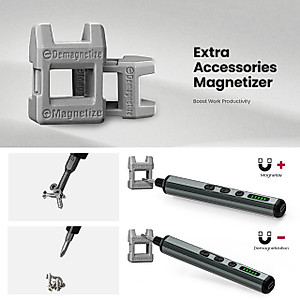 KAIWEETS 70-in-1 Mini Electric Screwdriver, Rechargeable Cordless Screwdriver Set with 64 S2 Magnetic Bits, 5 Gears Torque, 4 LED Lights, Power Screwdriver for Precision Work Phone Camera Laptop Watch