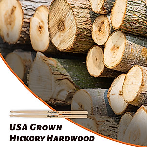 QuigBeats Drum Sticks, Premium Hickory 5B Drumsticks, Pitch Matched Drum sticks for Adults & Kids 1 Pair