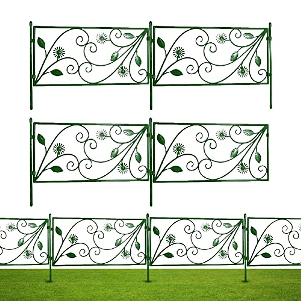 Garden Fence Panels, Rustproof Decorative Panel Barrier, Small No Dig Garden Fencing, Garden Border for Yard Landscape Outdoor Decor