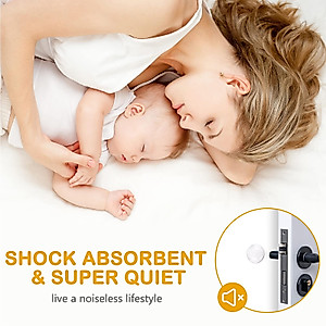 6 PCS Door Stopper Wall Protector Clear, Soft Rubber Door Knob Wall Shield, Reusable Door Handle Bumper Self Adhesive(Round)