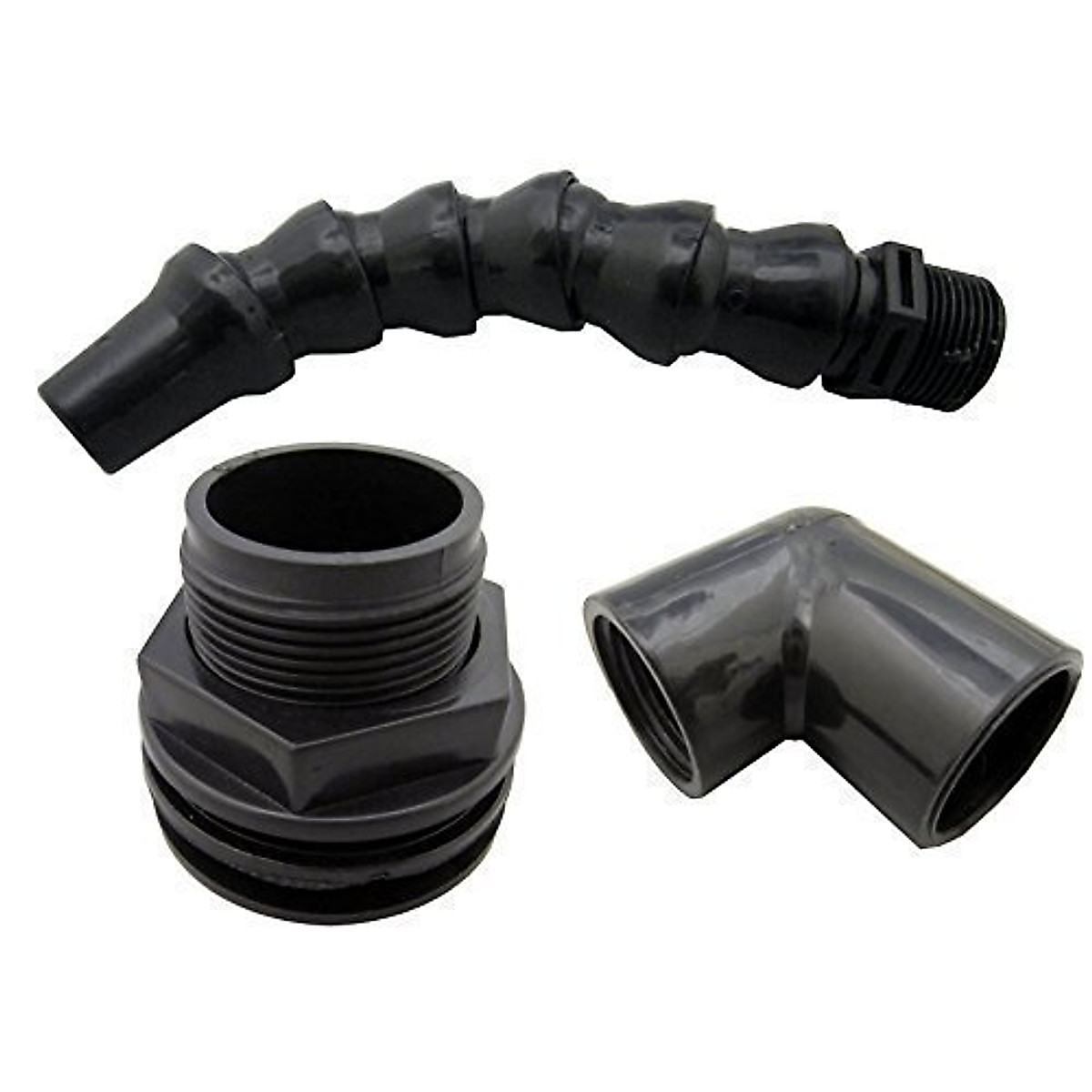 Aquarium Return Fitting Kit (Schedule 40 PVC Not Included) - 3/4" Slip/Slip Bulkhead/90 Degree Elbow (AM Brand)
