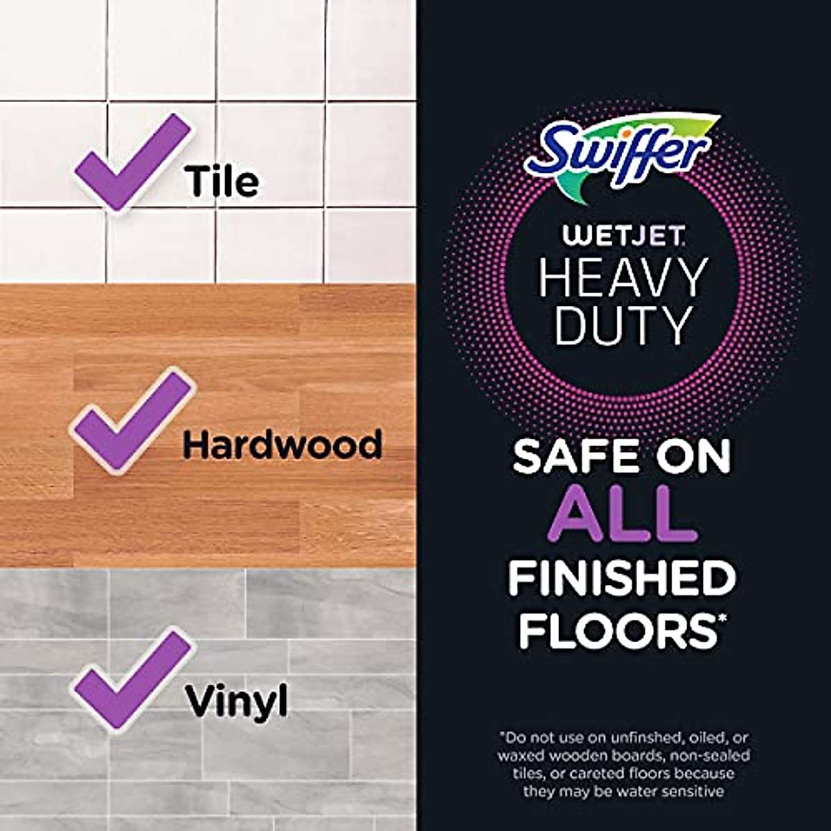 Swiffer WetJet Multi-Purpose Floor Cleaner Solution Refill, Vinyl, Tile & Laminate Floor Mopping and Cleaning, 1.25 Liter (2 Pack)