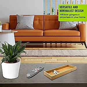 Bamboo Tray - Natural Bamboo - 11.3 X 4.4 X 1.1 in - Vanity Tray for Bathroom - Ecological and Sustainable