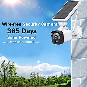 Wireless Solar Security Camera Outdoor,Solar Home Security Camera System, Forever Power,100% Wire-Free,1080P Night Vision Camera, 2 Way Talk,PIR Motion Detection,IP66 Waterproof,Cloud Storage/SD Slot