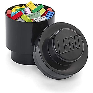 LEGO Storage Box Brick 1 Round Black
