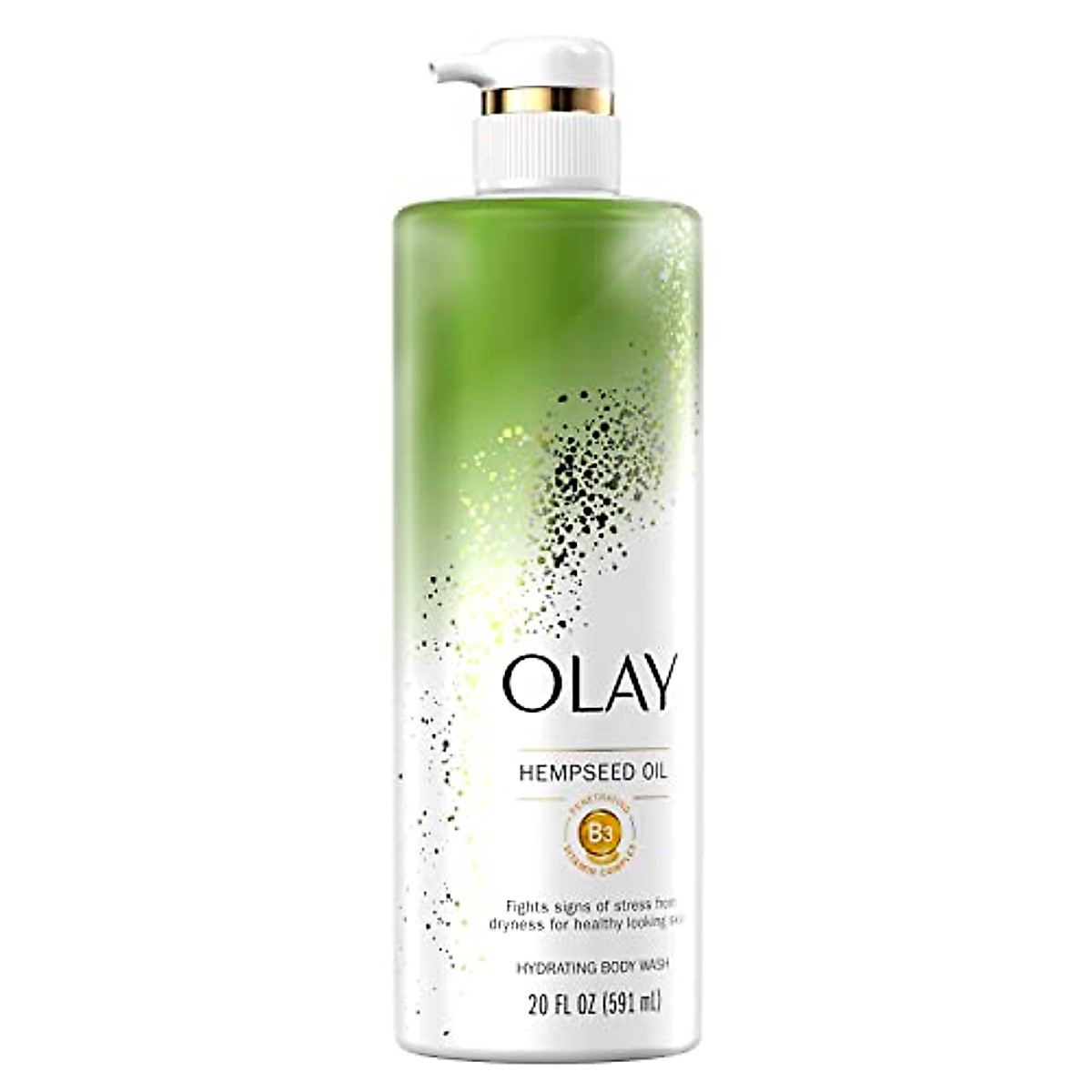 Olay Hydrating Body Wash with Hempseed Oil and Vitamin B3 (Pack of 4)