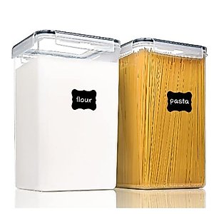 Storage Containers with lids airtight, 2 Pack 6.5L | 220 Oz | Extra Large Food Container Sets with lids, Kitchen Containers Rice Storage Container, Pantry Spaghetti Airtight Rice Containers Flour