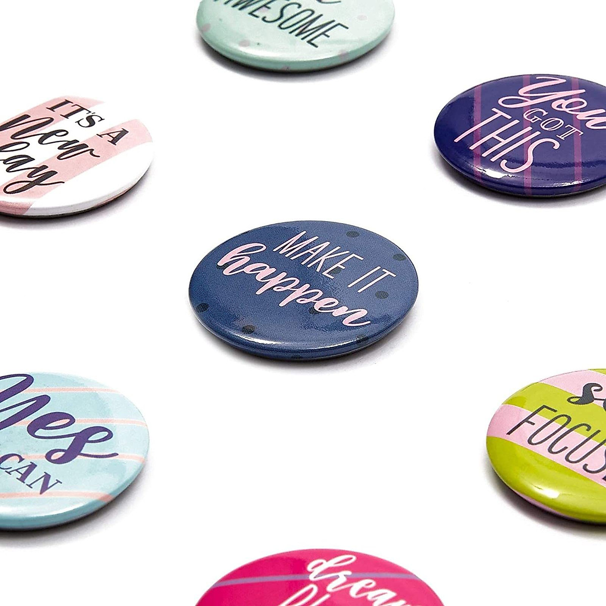 Paper Junkie 18 Pack Inspirational Quote Decorative Magnets for Fridge Refrigerator Locker