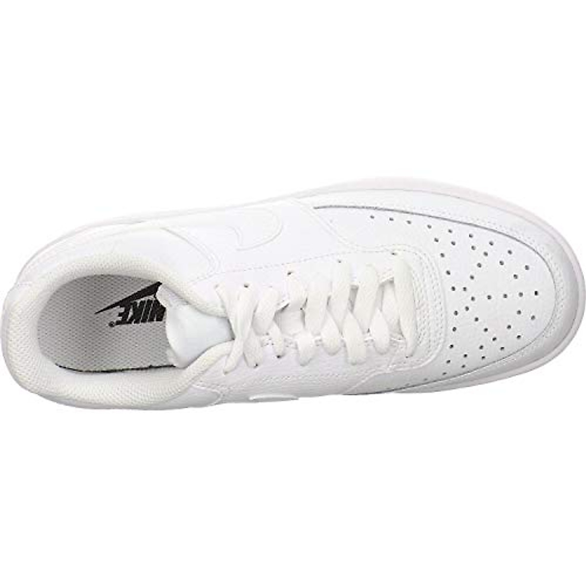 Nike Women's Court Vision Low Sneaker, White/White-White, 8 Regular US