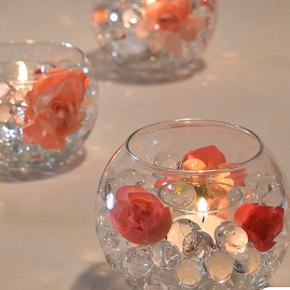 Clear Gel Beads, Vase Filler Beads, Non Toxic Gel Beads for Soilless Planting, Christmas and Wedding Centerpiece,Table Decoration,Floral Arrangement, Vase Filler (Clear) Just add Water