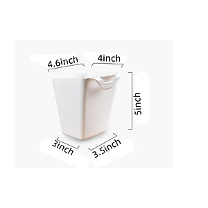 6 Pack Hanging Cup Holders, Wall Organizers, Rolling Cart Accessories Hanging Pen Holders Storage Containers Hanging Buckets for Home Decor Office, Kitchen, Art & Craft Supplies Accessories (White)